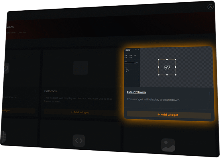Widgets de compte à rebours - OWN3D.PRO Streaming Tool