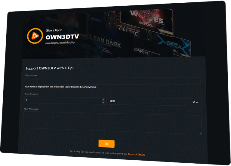 Donations - OWN3D.PRO Streaming Tool