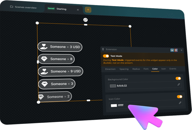 Event List Widgets - OWN3D.PRO Streaming Tool