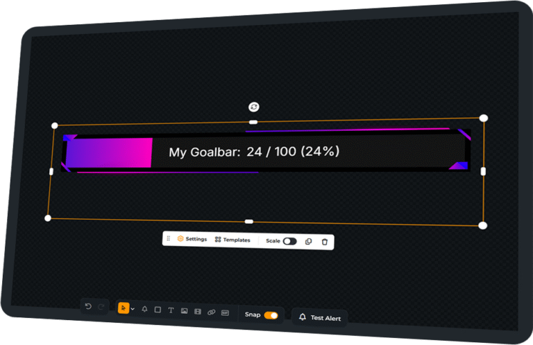 Widgets de barre d'objectif - OWN3D.PRO Streaming Tool