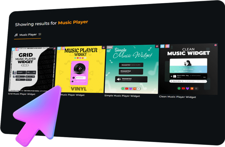 Music Player Widgets - OWN3D.PRO Streaming Tool