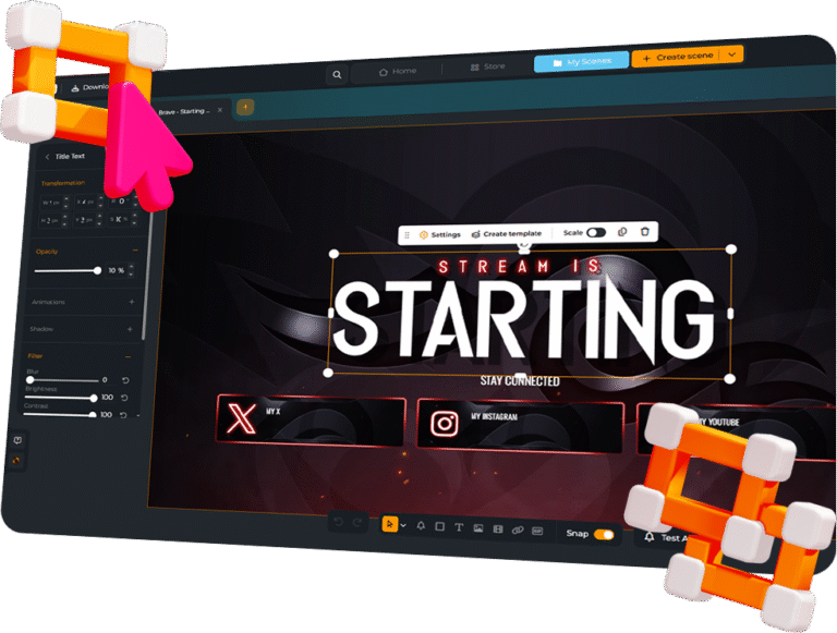 Scene Builder - OWN3D.PRO Streaming Tool