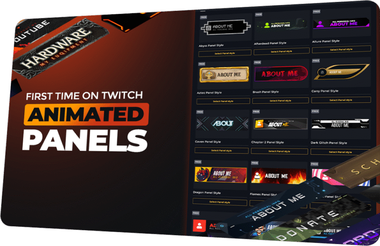 Panels Twitch Extension - OWN3D.PRO Streaming Tool