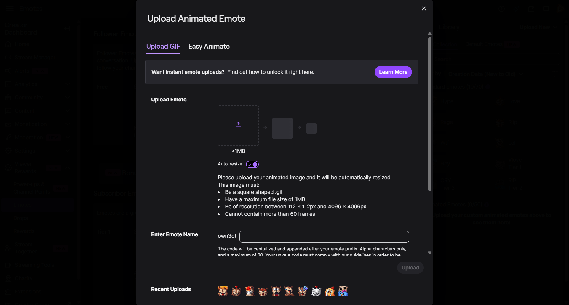 Premium Animated Twitch Emotes | Unlimited* GIF Power for Twitch