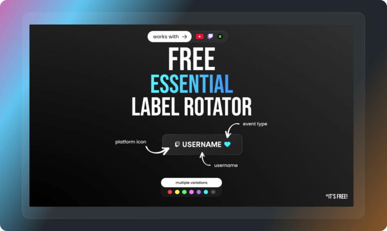 Stream Labels for Twitch, YouTube & Kick | Highlight Supporters